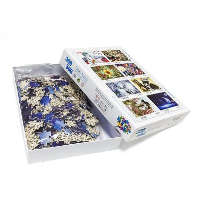 China Animals Educational Puzzle Toy 4 Color Printing Wooden 300 Pieces Jigsaw Puzzles for sale