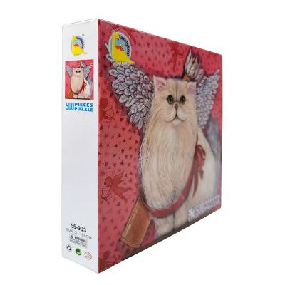 China The Angel Cat Game Custom Wooden Puzzles For Adults Develops The Brain 500 Piece Jigsaw Puzzle for sale