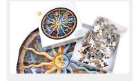 China Zodiac Constellation Cardboard Hard Paper Puzzles Round Jigsaw Puzzle 500 Piece for sale