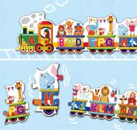 China Eco Friendly Kids Cartoon Paper Puzzles 12 16 Piece 2 In 1 Wooden Jigsaw Puzzles For Adults for sale