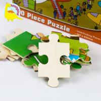 China 2.3mm Jigsaw Educational Toys With Poster Wooden 100 Piece Puzzles For Adults for sale