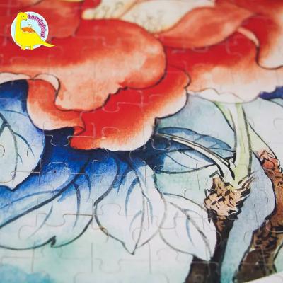 China 2.3mm Jigsaw Wood Block All Kinds Finished Puzzle With Frame Custom Printing for sale