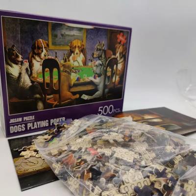 China Educational Toy Big Wooden Puzzles Custom Cardboard Single Shape Wooden Puzzle DIY 300 Piece Jigsaw for sale