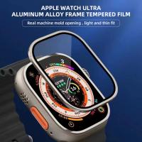 China Tempered Glass Watch Screen Protector Aluminum Alloy Full Cover For Apple Watch for sale