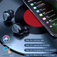 China Bt 5.0 Bluetooth Over Ear Headphones Tws Led Waterproof Wireless for sale