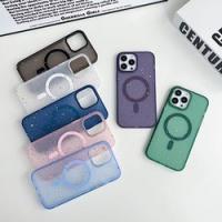 China Transparent Luxury Cell Phone Case Wireless TPU Anti Fall Magnet Phone Case for sale
