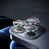 China Aluminium Alloy Lens Diamond Screen Protector Metal Tempered Glass for sale