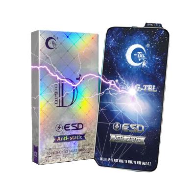 China Anti-static ESD toughened glass film for mobile phone screen protection for iPhone 14pro max for sale