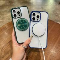 China Slim Magnetic Flip Case with Card Slots and Kickstand for iPhone for sale