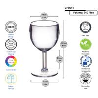 China Reusable Plastic Gin Balloon Glasses 240ml 8oz Plastic Martini Cups for sale
