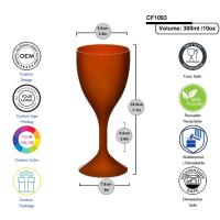 China Premium Reusable Plastic Wine Glasses Bulk 300ml 10oz Food Grade PP for sale