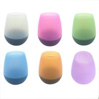 China Beach Food Grade Silicone Stemless Wine Glasses 12oz Recyclable for sale