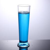 China Polycarbonate Pilsner Glass Footed 14oz 420ml Plastic Juice Glasses for sale