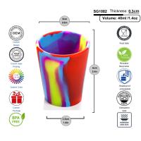 China Silipint Silicone Shot Glasses 1.5Oz Unbreakable Reusable Silicone Cups for sale
