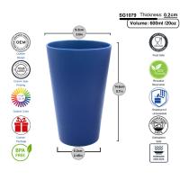 China Reusable Shatterproof Stemless Wine Glasses 20 Ounce Silipint Bomber for sale