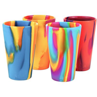 China Silipint Stemless Wine Glasses 480ml Colorful Original Silicone Pint Cup for sale