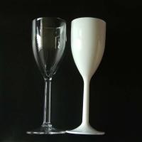 China 9oz Clear Solid Plastic Champagne Glasses For Parties Customized Color Logo for sale
