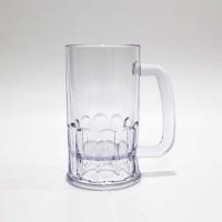 China Shatterproof Plastic Beer Glasses With Handle 12oz Plastic Beer Stein Unbreakable for sale