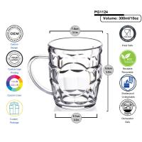 China SAN Plastic Beer Glasses 10oz Plastic Beer Mug Shot Glasses for sale