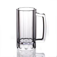 China 470ml SAN Plastic Beer Glasses 16Oz Customizable Plastic Beer Mug With Handle for sale