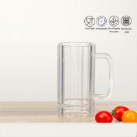China 470ml SAN Plastic Beer Glasses 16Oz Customizable Plastic Beer Mug With Handle for sale