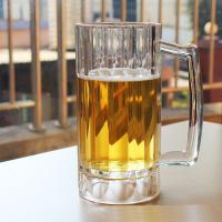 China 470ml SAN Plastic Beer Glasses 16Oz Customizable Plastic Beer Mug With Handle for sale