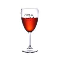 China 14oz Plastic Drink Glasses Hard Clear Plastic Wine Glasses For Party Bar Events for sale