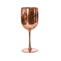 China Gold Moet Chandon Plastic Coupe Glasses Acrylic Champagne Flutes 15.5oz for sale