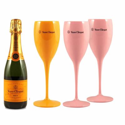 China Eco - Friendly Clicquot Champagne Glasses Reusable Shatterproof Recyclable Veuve for sale