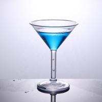 China 6oz Plastic Martini Glasses Unbreakable Crystal Clear Acrylic Cocktail Glasses for sale