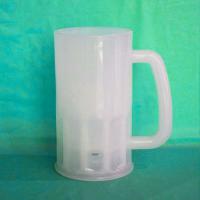 China Shatterproof Plastic Beer Glasses With Handle 12oz Plastic Beer Stein Unbreakable for sale
