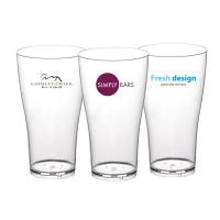 China Nucleated Tulip Plastic Beer Glasses 560ml Unbreakable Polycarbonate Pint Glasses for sale