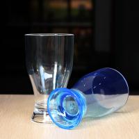 China Clear Plastic Pilsner Glasses 8.5oz Flamefield Acrylic Juice Glasses for sale