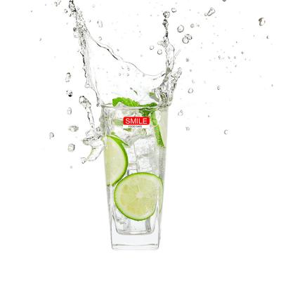 China Square PS Plastic Drinking Glass For Water And Juice 230ml for sale