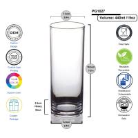 China 15oz SAN Plastic Hi Ball Glasses Drinking Cup Stain Resistant for sale