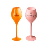 China Reusable Food Grade Plastic Acrylic Champagne Flutes Dishwasher Safe Veuve Clicquot Chamapgne Glass for sale
