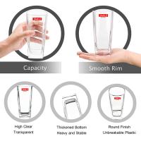 China Square PS Plastic Drinking Glass For Water And Juice 230ml for sale