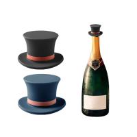 China Magic Hat Silicone Wine Stopper And Pourer Sparkling Champagne Soda Bottle Stopper for sale