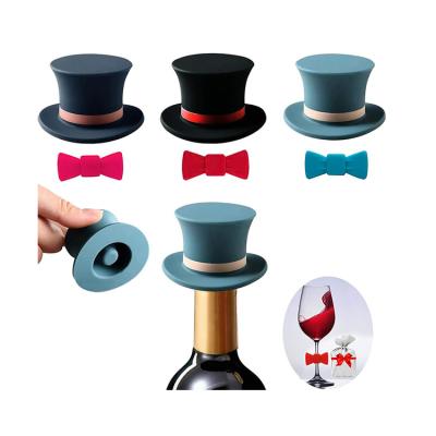 China Magic Hat Silicone Wine Stopper And Pourer Sparkling Champagne Soda Bottle Stopper for sale