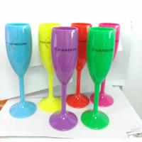 China Biodegradable PLA 5.5Oz Tritan Plastic Champagne Flutes Glass Drinkware for sale