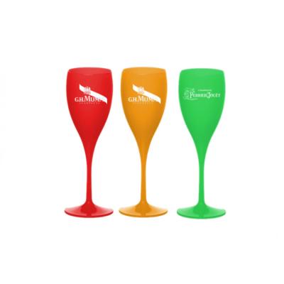 China Dishwasher Safe Branded Wine Accessories Reusable Plastic Champagne Flutes 150ml 5oz for sale