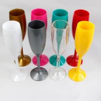 China Biodegradable PLA 5.5Oz Tritan Plastic Champagne Flutes Glass Drinkware for sale