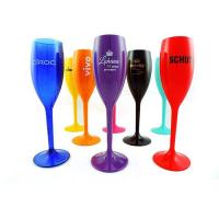 China Chandon Coloured Polycarbonate Champagne Flutes 165ml 5.5oz Acrylic Wine Glass for sale
