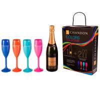 China Chandon Coloured Polycarbonate Champagne Flutes 165ml 5.5oz Acrylic Wine Glass for sale
