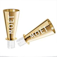 China FDA Gold Plated Moet Chandon Champagne Sipper Embossed Logo for sale