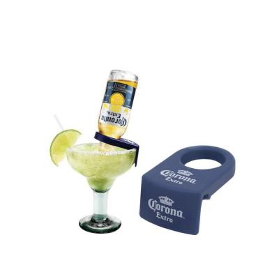 China LFGB Branded Wine Accessories Blue CoronaRita Beer Bottle Holder Clip For Schooner Glass for sale