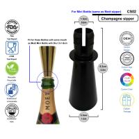 China Champagne Sipper Wine Stopper And Pourer For Mini Brut 187ml Split Bottles for sale