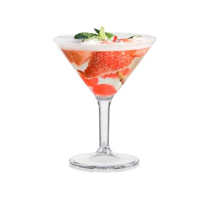 China Modern Recyclable Plastic Martini Glasses Clear Plastic Cocktail Glasses OEM ODM for sale