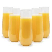 China 9oz Plastic Stemless Champagne Flutes Glasses BPA Free for sale