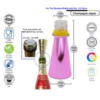 China Prosecco Champagne Wine Stopper And Pourer Gold Plating Wine Bottle Sipper for sale